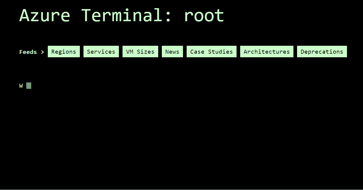 Azure Terminal: Services Feed - AzTty